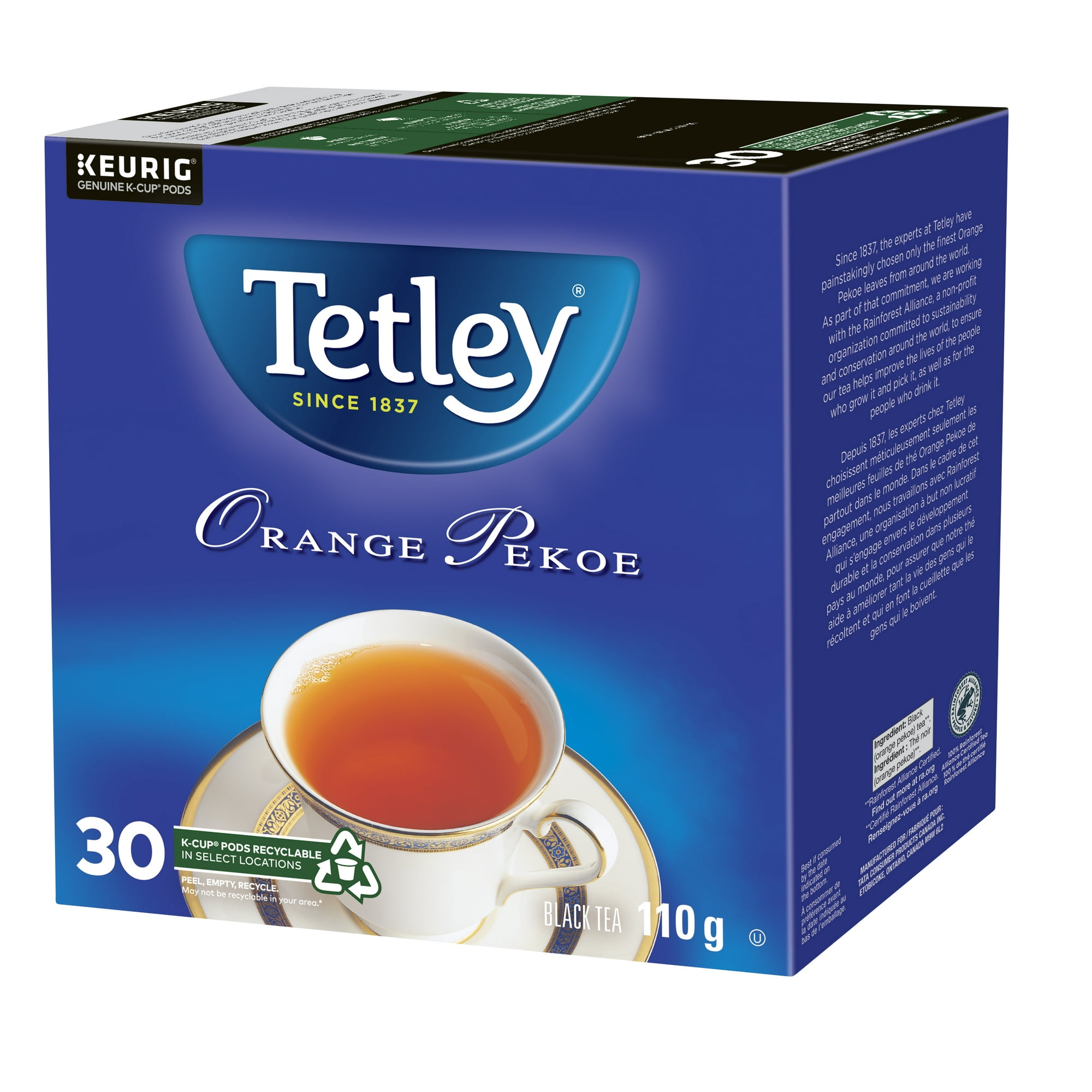 Click here for Tetley Orange Pekoe K-Cup Pods 30ct prices
