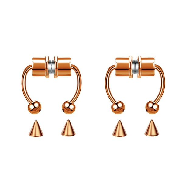Magnetic Septum Nose Ring Horseshoe Stainless Steel Faux Fake Nose ...