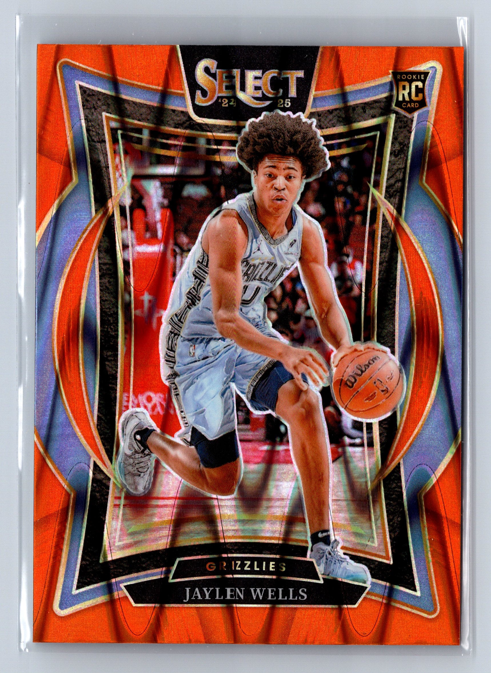 2025 2024 Panini Select Jaylen Wells #79 Orange Tectonic Prizm RC ...