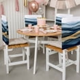 Abstract Gradient Mountain Forest Chair Covers Set of 6 Modern ...