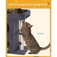 24''Dark Grey Cat Tree For Large Indoor Adult Cats - Walmart.com