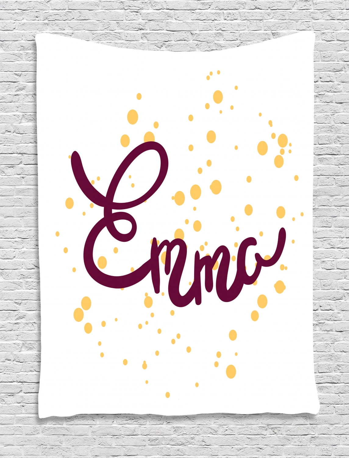 Emma Tapestry, Feminine Letters Arrangement Handwritten Newborn Girl ...