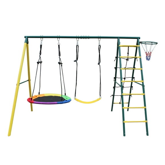 HOMEFUL Dome Climber Playset, 6.8ft Kids Outdoor Playground, Backyard ...