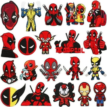 Deadpool Face Mask Iron-On Patch Marvel Comic Anti-Hero Craft Apparel ...