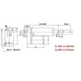 100mm 3.94inch Stroke Linear Actuator, 24VDC 24mm/s Speed Max Load ...