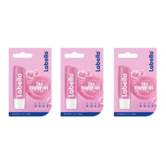 labello soft ros lip balm - 3 pack - Walmart.com