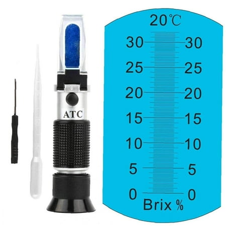 Brix Alcohol Wine Refractometer Dual Scale for Measuring Sugar Content ...