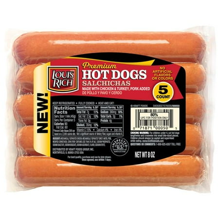 Oscar Mayer Louis Rich Meat Franks - Walmart.com
