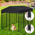 Jhsomdr Outdoor Dog Kennel 6.2ft x 4ft x 4.5ft Heavy Duty Large Wire ...