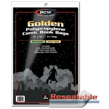 BCW Modern/Current Re-Sealable Comic Book Bags - 6 7/8" x 10 1/2" (100 ...
