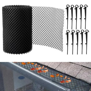 Frost King 6in. X 20ft. Black Plastic Mesh Gutter Guard - Walmart.com