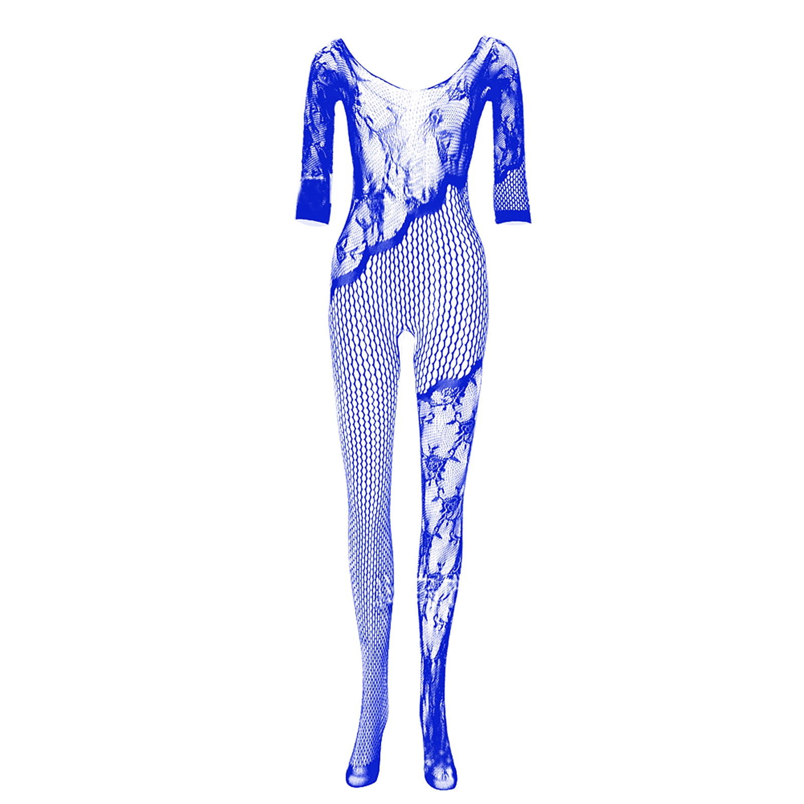 Womens Sexy One Piece Mesh Clothes Suspender Sock Hollowed Out One