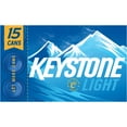 Keystone Light Lager Beer, 15 Pack, 12 oz Aluminum Cans, 4.1% ABV ...