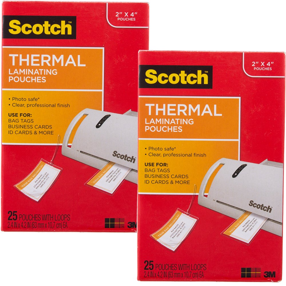 Scotch 50 Count 3M Thermal Laminating Pouches Business Card Size scotch-50-count-3m-thermal-laminating-pouches-business-card-size
