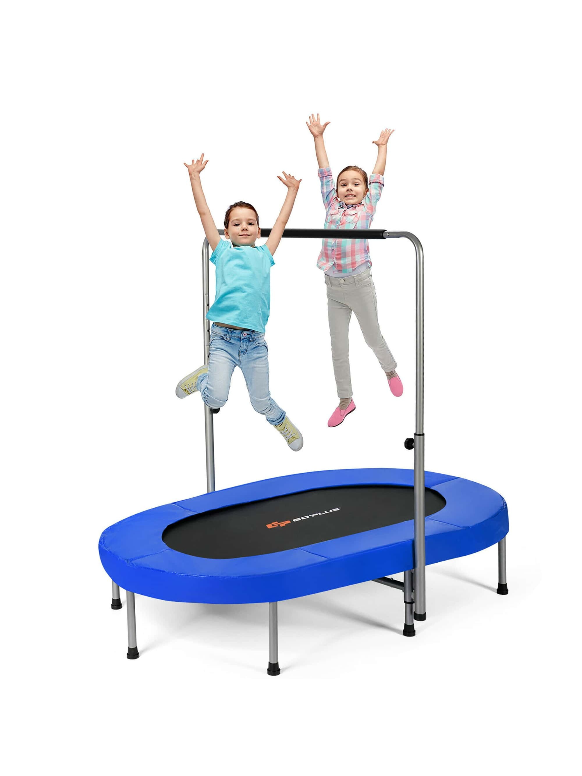 Goplus Foldable Trampoline Double Mini Kids Fitness Rebounder w ...