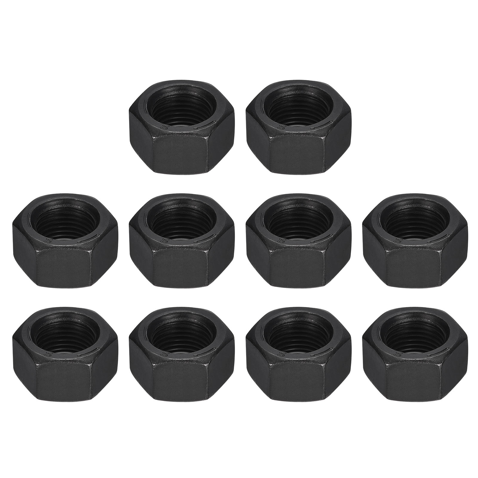 Uxcell 5/8-18 Hex Nuts, Carbon Steel Grade 8.8 Black Oxide Hexagon Nut ...