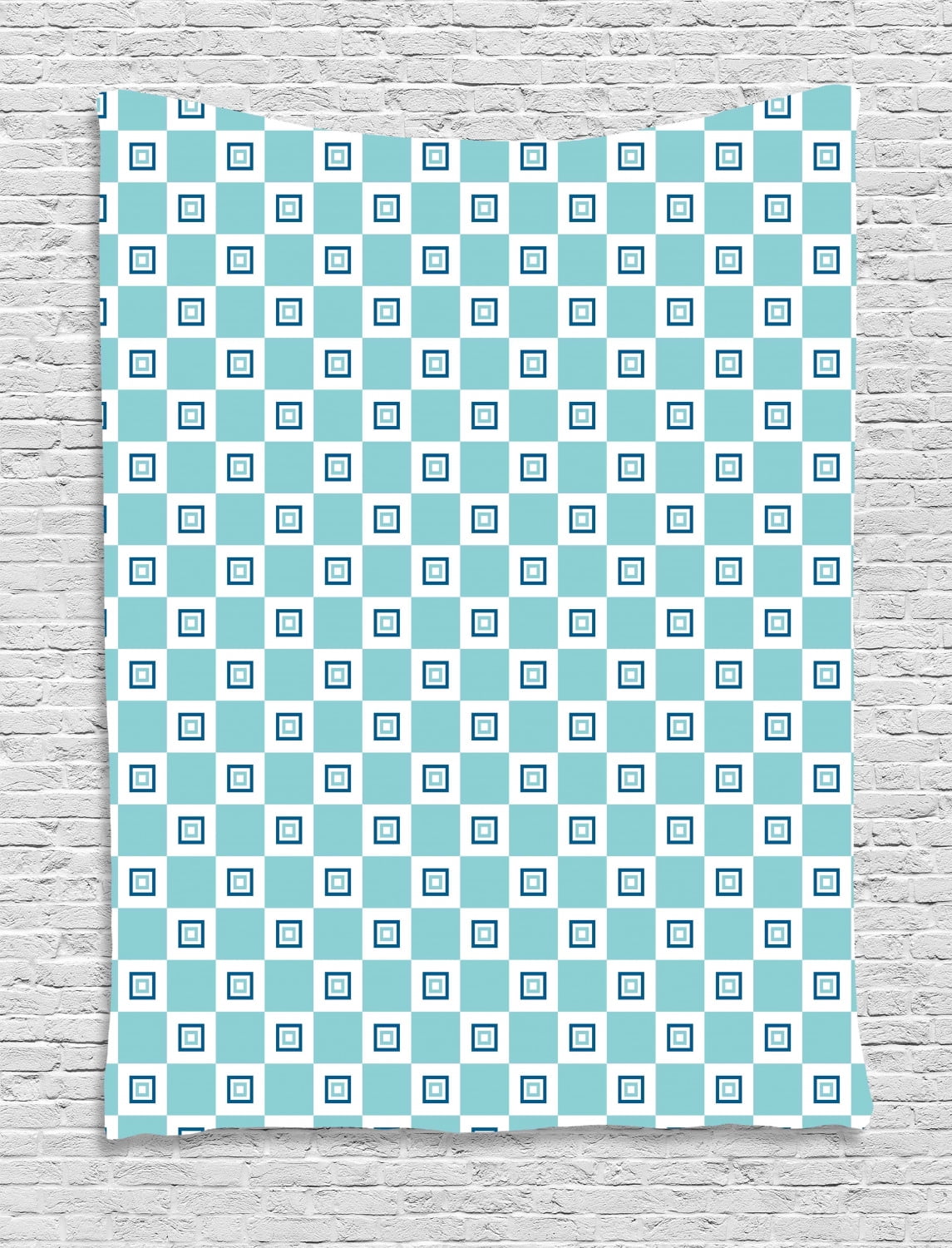 Geometric Tapestry, Continuous Nested Squares Design Pattern with Retro ...