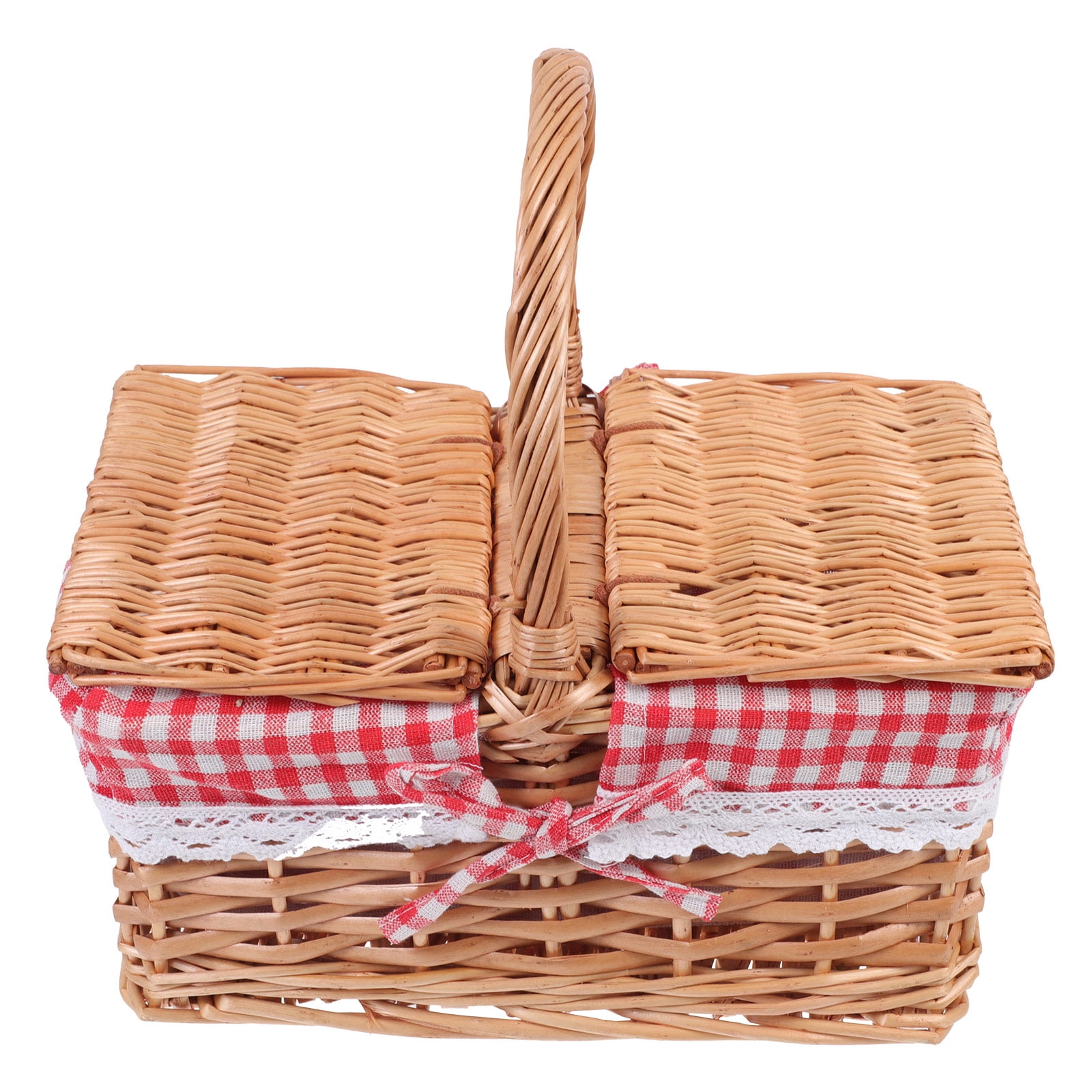 1 PC Cesta de almacenamiento portátil con tapa para la decoración de la ...