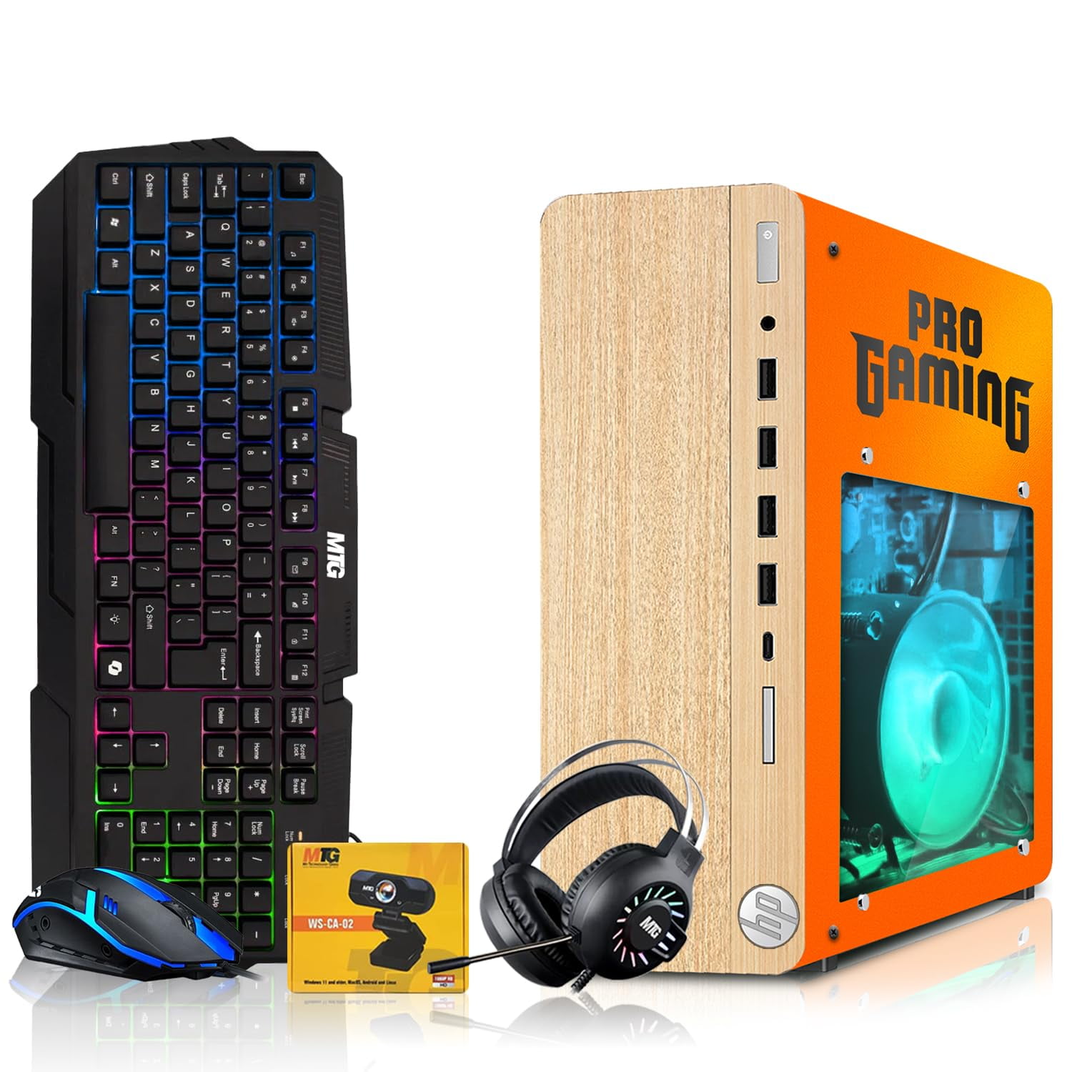 Restored HP Full Light Gaming PC Desktop Computer Phoenix AMD A10-9700 ...