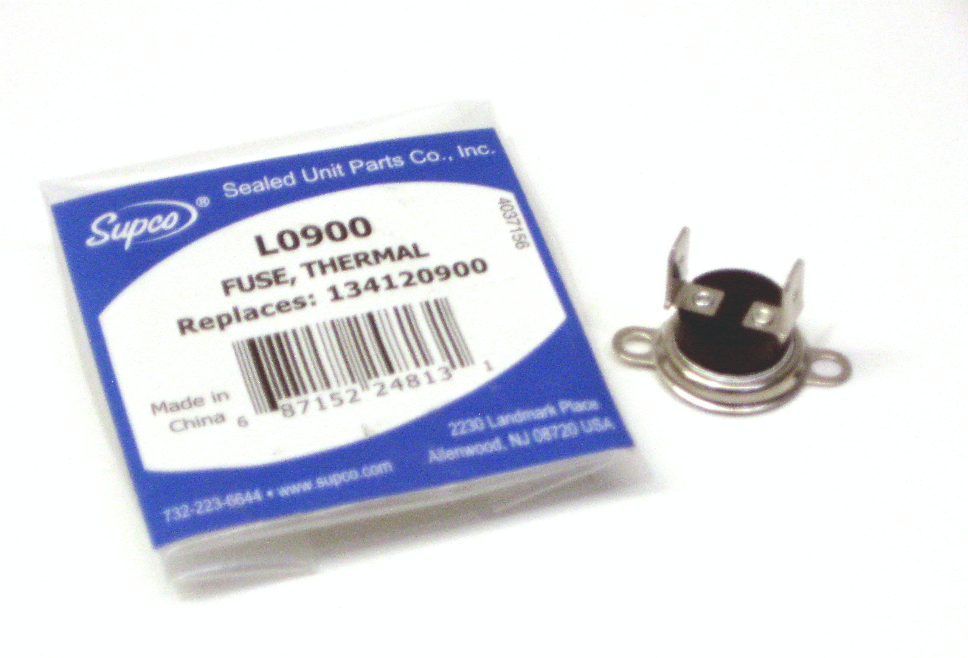 Supco L0900 Dryer Thermal Fuse Replaces Electrolux 134120900 - Walmart.com