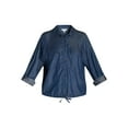 Time and Tru Women's Chambray Drawstring Blouse, Sizes XS-XXXL ...