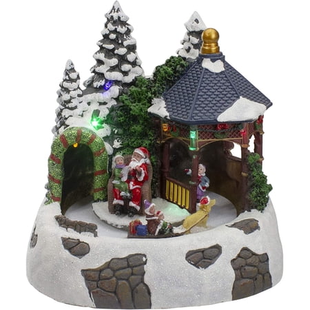 LED Lighted Christmas Scene with Santa and a Moving Sled | Walmart Canada