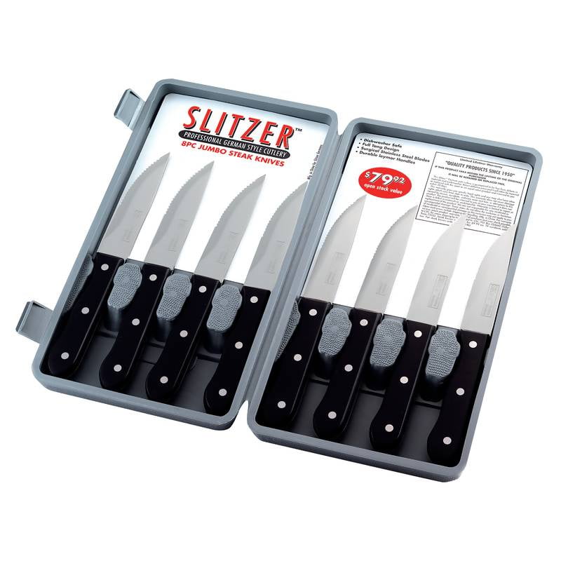 Slitzer? 8pc Professional German-Style Jumbo Steak Knives - Walmart.com