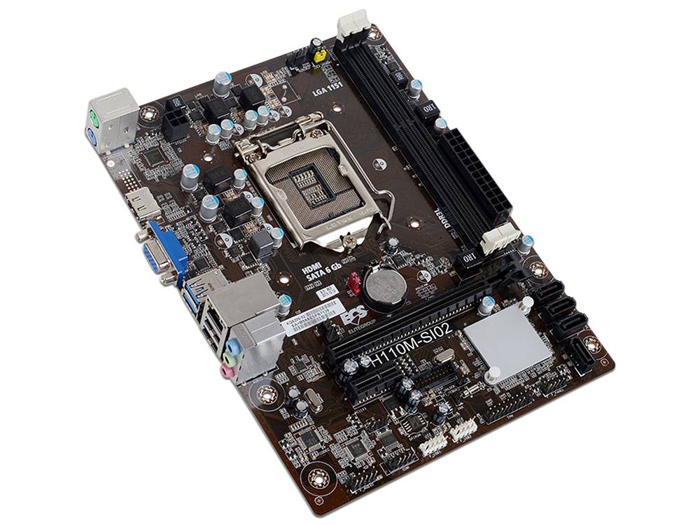 T. Madre ECS H110M-SI02, ChipSet Intel H110,Soporta: Intel Core ECS ...