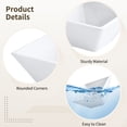 10 Pcs White Acrylic Square Plates, Glossy Snack Dish Set, Stackable ...