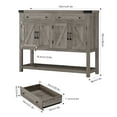 Homfa 47.2" W Farmhouse Console Table with 2 Drawer, Hall Tables with ...