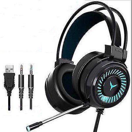 Gaming Headset RGB LED Wired Headphones Stereo with Mic For One/PS4 PC ...