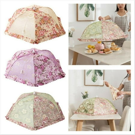 Foldable Kitchen Food Cover Tent Umbrella Camp Cake Cover Lace Mesh Net ...