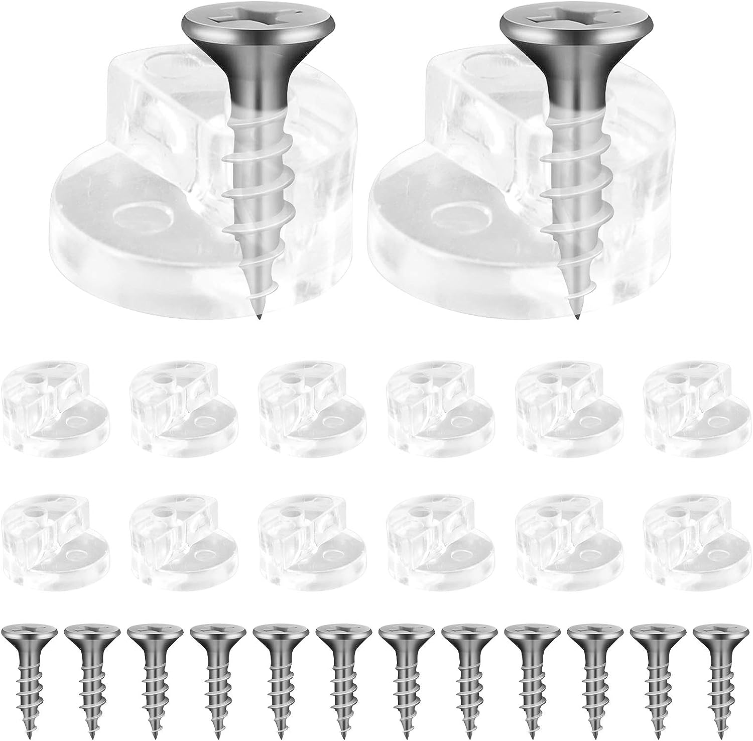 Uxcell Glass Retainer Clips Kit, 0.5" Dia Door Clips Mirrors Holder ...