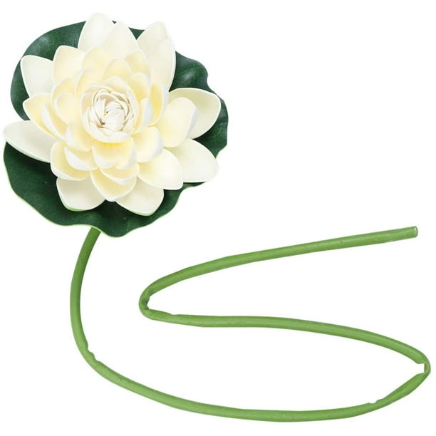 Water Floating Lotus Flowers with Stem Realistic Foam Water Lily ...