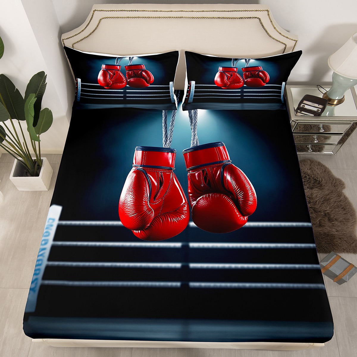Click here for Erosebridal Boxing Gloves Fitted Sheet Set Queen... prices