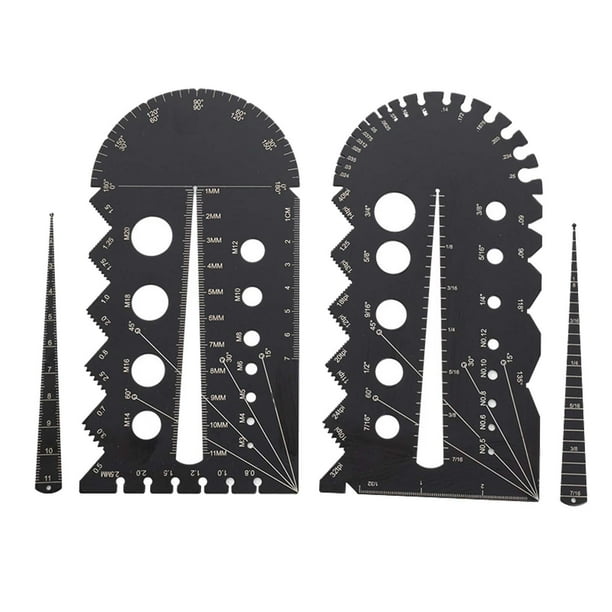 Medidor de roscas de tornillos, métrico , práctico, comprobador de ...