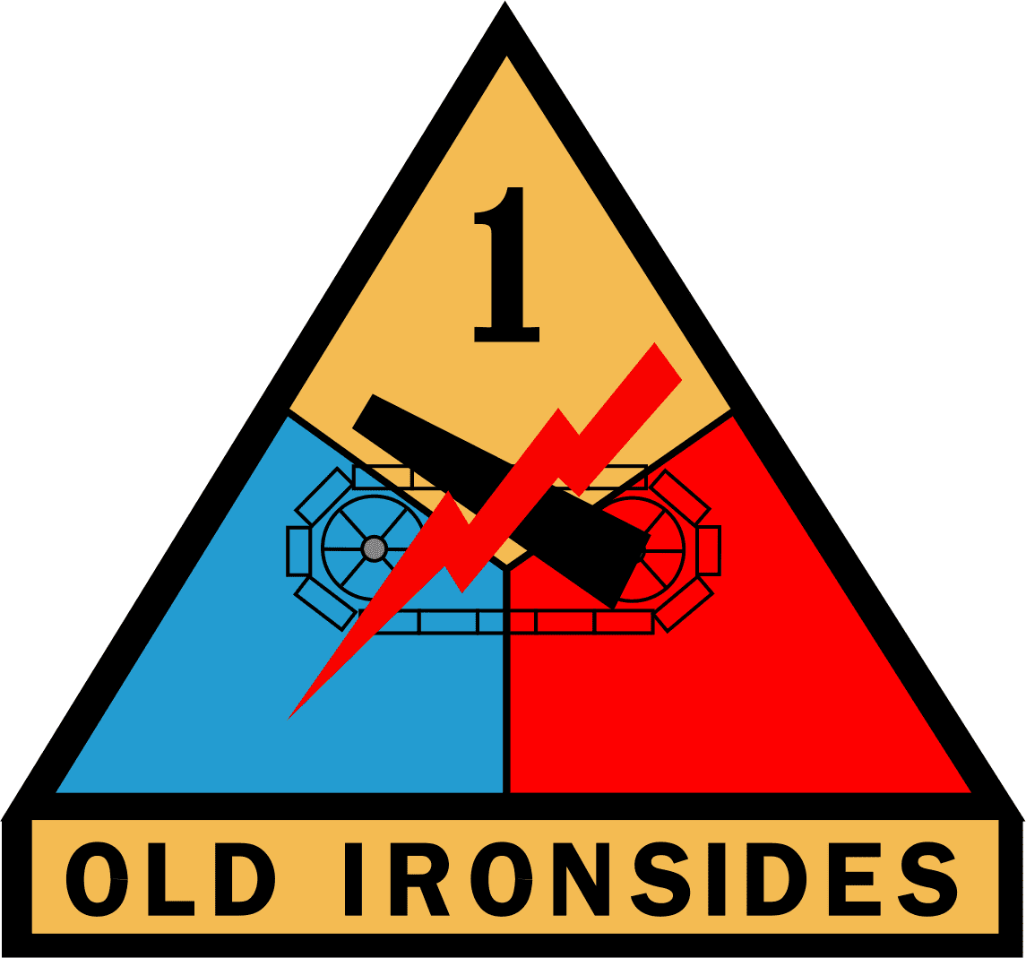 5.5 Inch Army 1st Armored Division Patch Vinyl Transfer Decal - Walmart.com