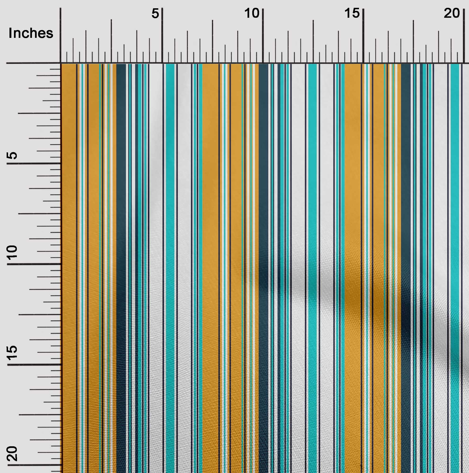 oneOone Silk Tabby Fabric Multicolor Stripe Print Sewing Fabric BTY 42 ...