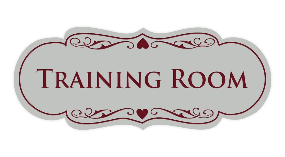 Signs ByLITA Designer Training Room Sign (Light Grey / Burgundy ...