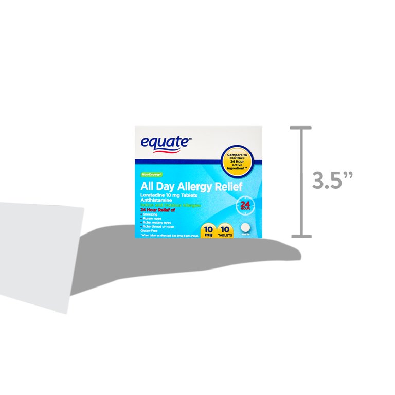 Equate Allergy Relief Loratadine Tablets 10 Mg,, 49% OFF