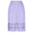 Women's Solid Color Lace Trim Mini Skirt High Waist Slim A‑Line Short ...
