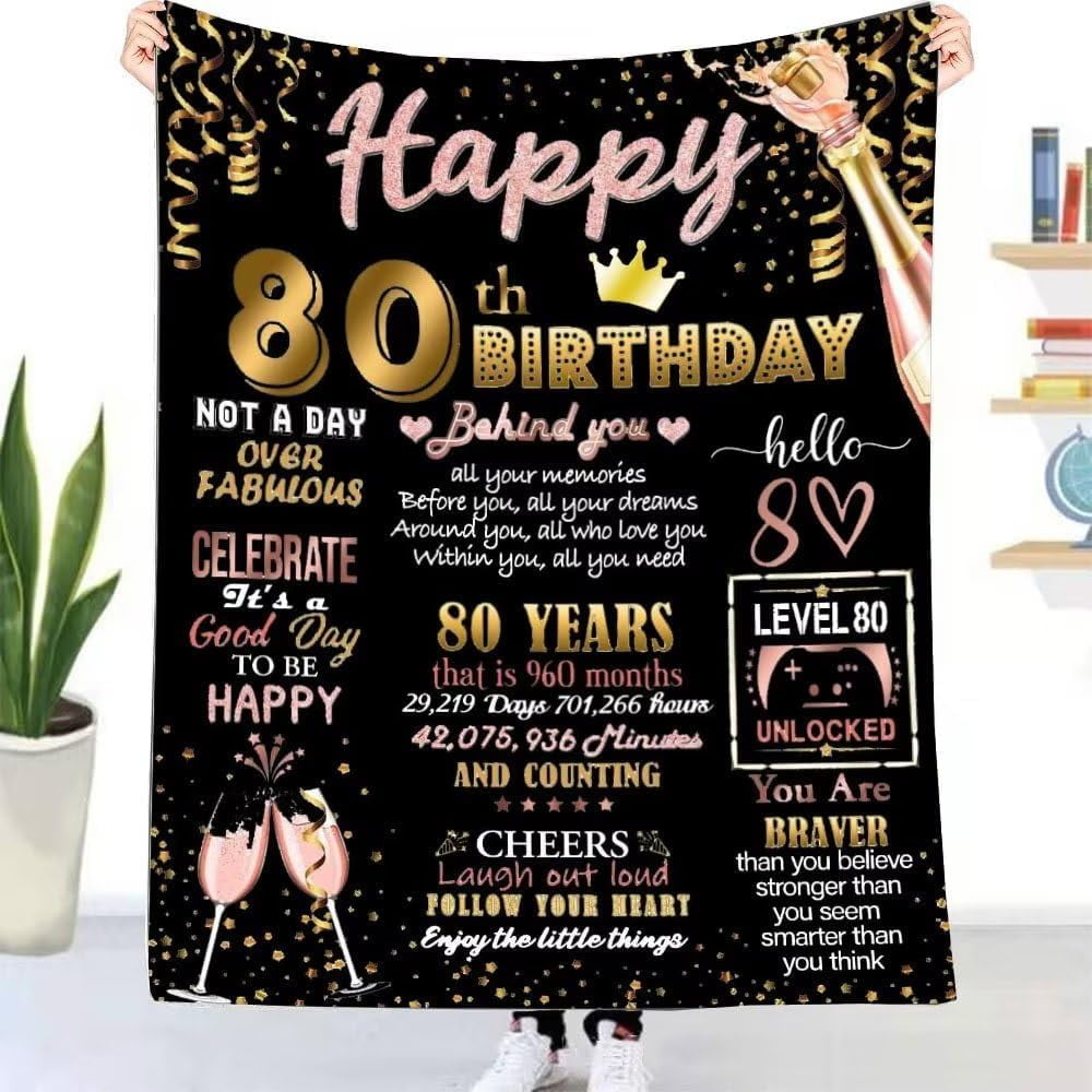 Click here for Mejfjsdjjkkk 80th Birthday Gifts Blanket For Women... prices