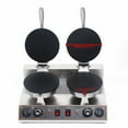 Miumaeov 2 Grids Commercial Electric Waffle Maker Baker Nonstick Cone ...