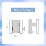 10 Pairs Bra Clasp Replacement Part Zinc Silver Alloy Bikini Clips ...