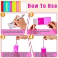 50 Pcs Plastic Luggage Tags Assorted Name Identification Labels ...