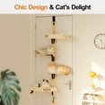 Mewoofun Cat Climbing Shelves Cat Tree, 4-Levels Over Door Cat Climber ...