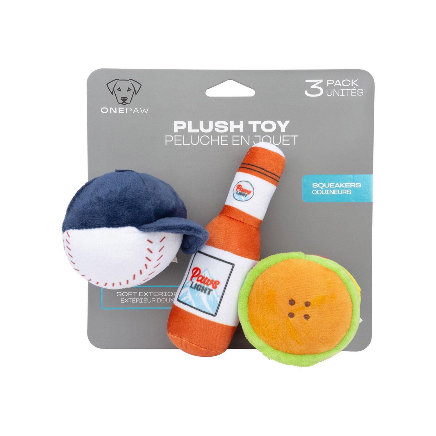 Click here for One Paw  Boys Night Set Dog Toys  3 Toys  Plush prices