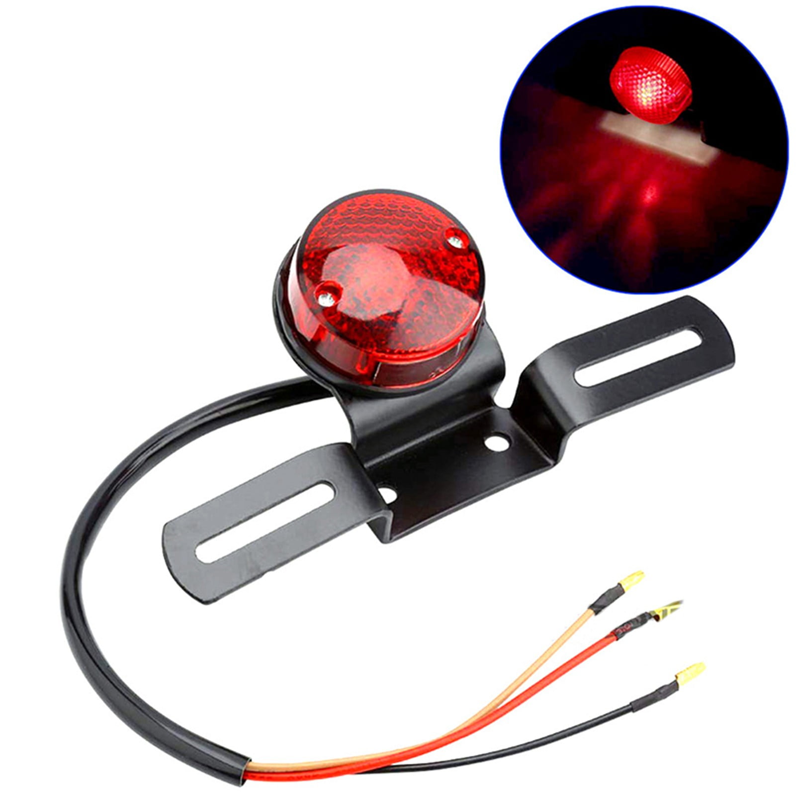 POSSBAY Motorcycle LED Tail Brake Stop Light Taillight For Chopper ...