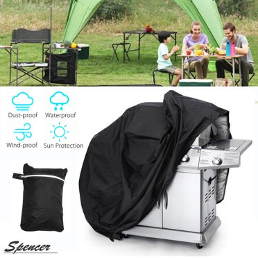 BBQ Grill Cover Weatherproof Heavy Duty Outdoor Protector Medium ...