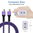 2 Pack 2.4A Dual-Port Fast Wall Charger Block with 10FT Type-C Cables ...